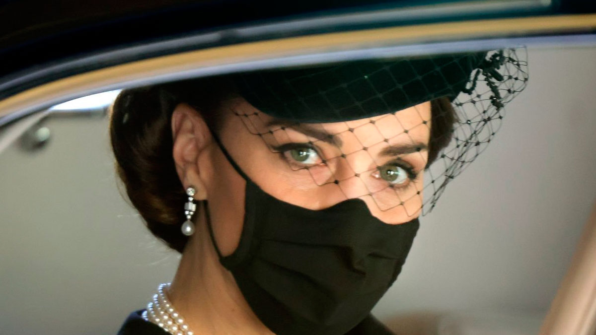 Kate Middleton at Prince Philip funeral in Photos