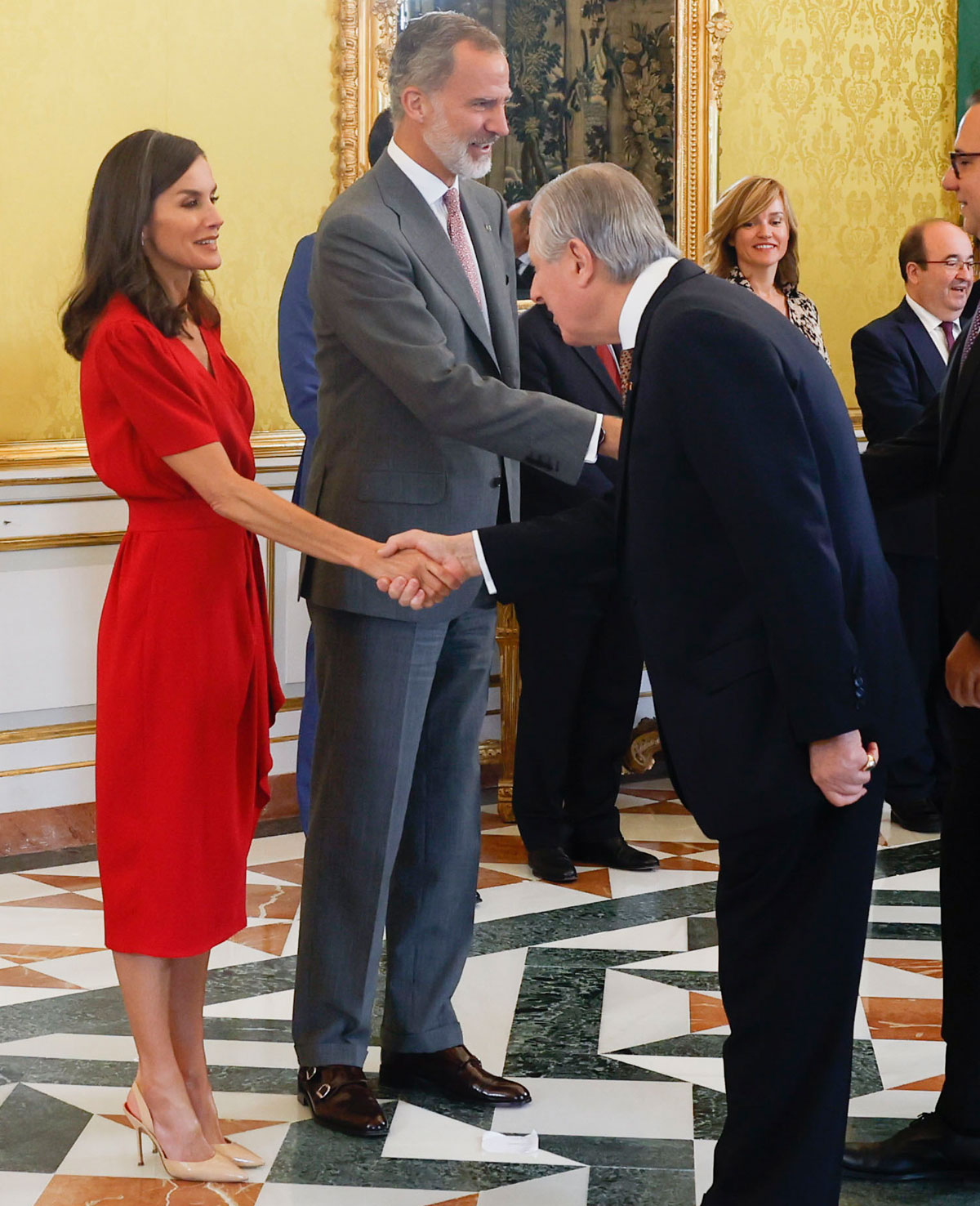 Spanish Royal Style Queen Letizia Red Dress By Cherubina