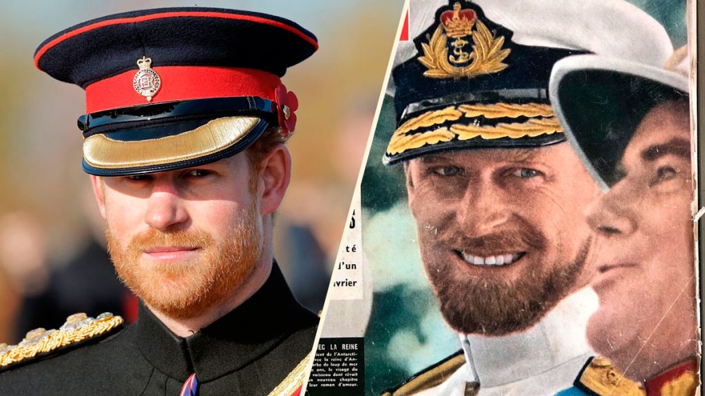 Photo of Prince Philip beard from 1957