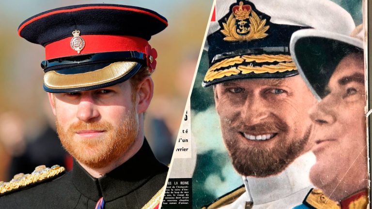 Photo of Prince Philip beard from 1957