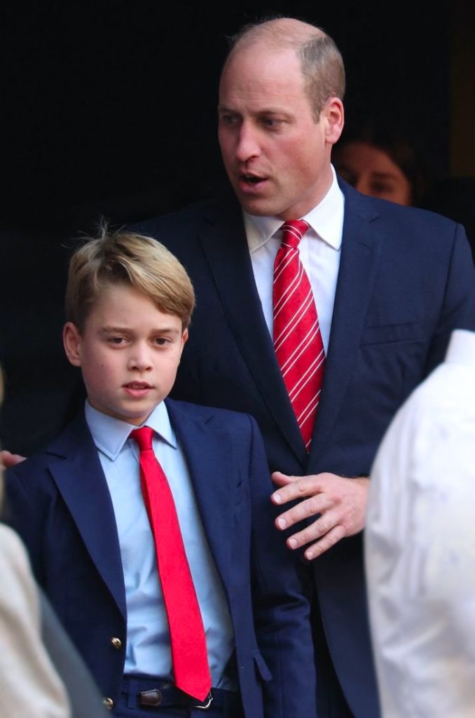 Prince George and Prince William at the Rugby World Cup.