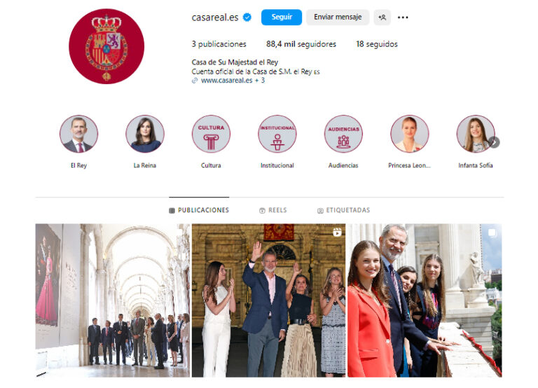 This is the new Instagram account of Spain's royal family