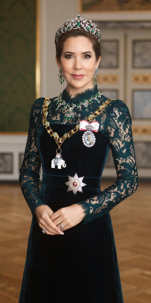 Queen Mary's Elegant Birgit Hallstein Ensemble