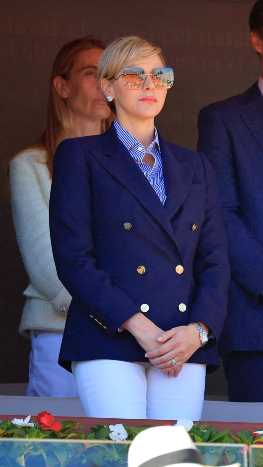 Princess Charlene's Fashion Choices at Monte-Carlo Country Club