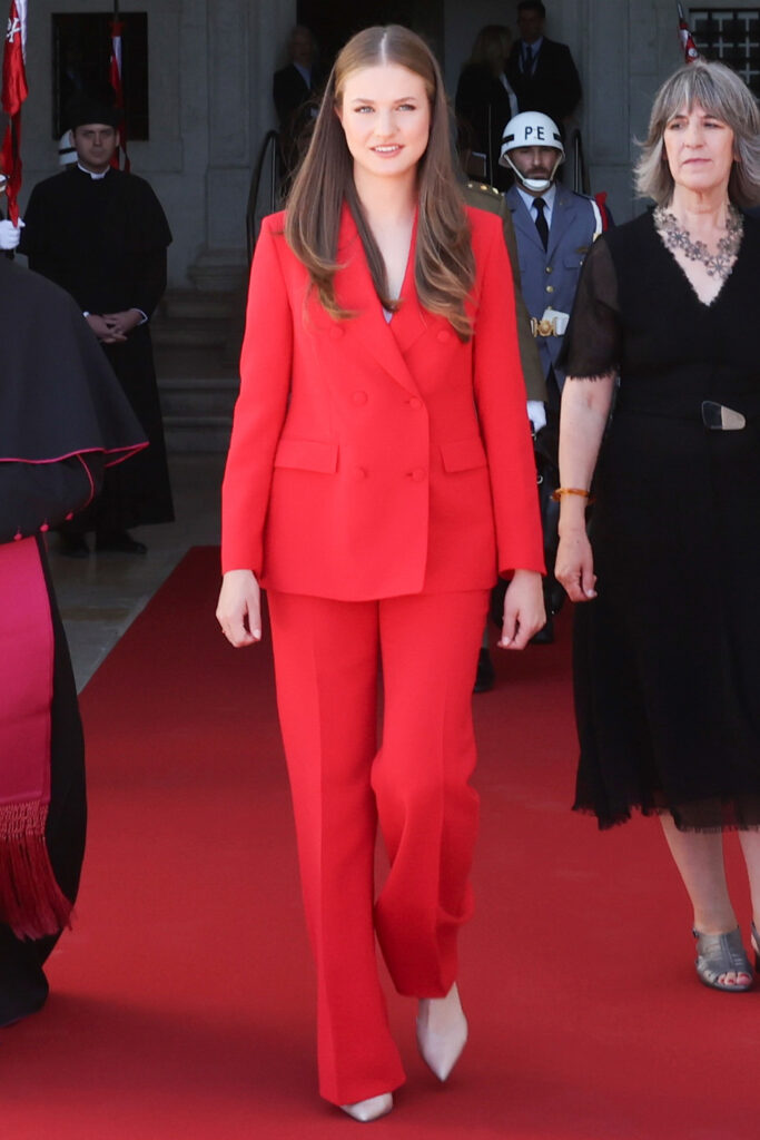 Princess Leonor's Style in Portugal: Red Suit by CH
