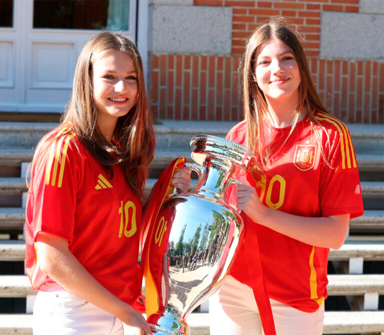Princess Leonor and Infanta Sofia Host Spanish Soccer Team