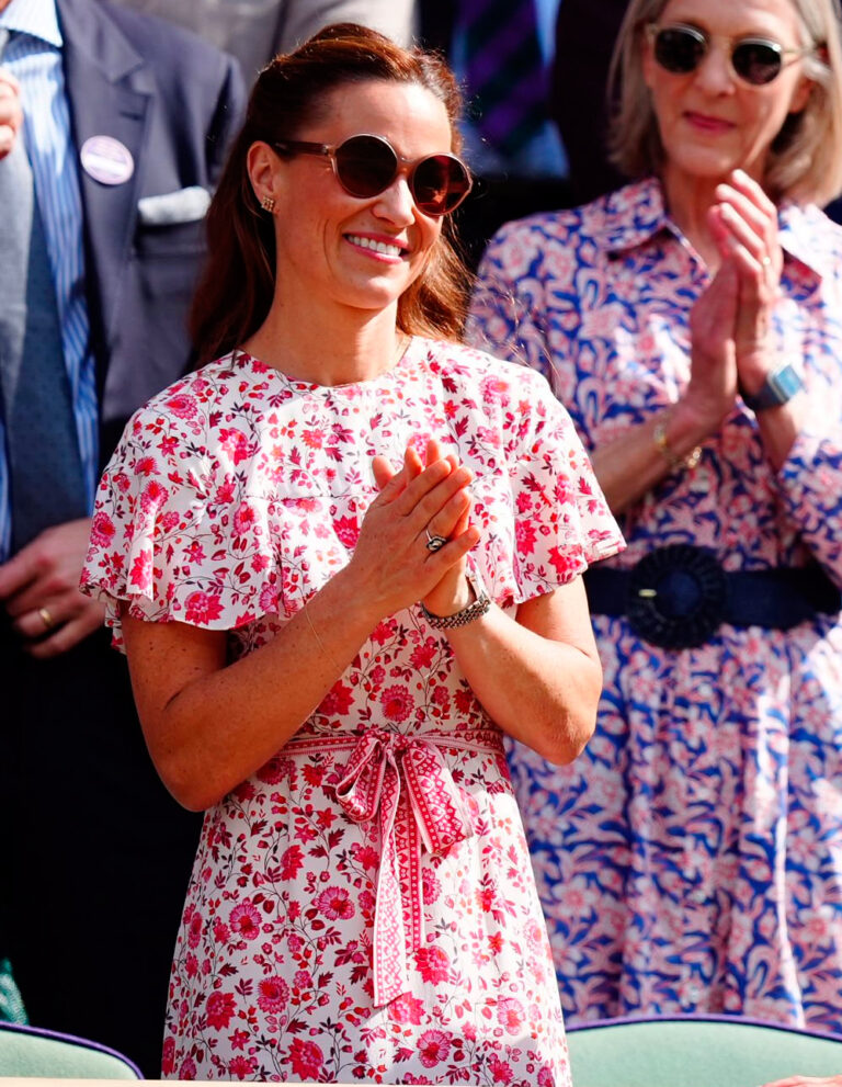 Pippa Middleton in Floral Dress by Beulah at Wimbledon