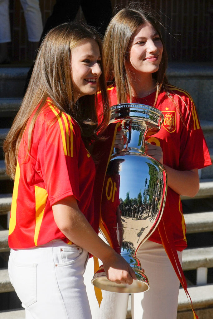 Princess Leonor and Infanta Sofia Host Spanish Soccer Team