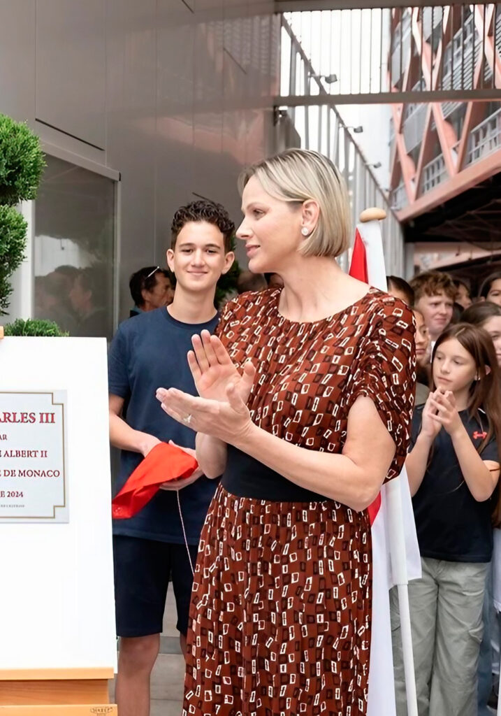 Charlene of Monaco in Jumpsuit by Diane von Furstenberg