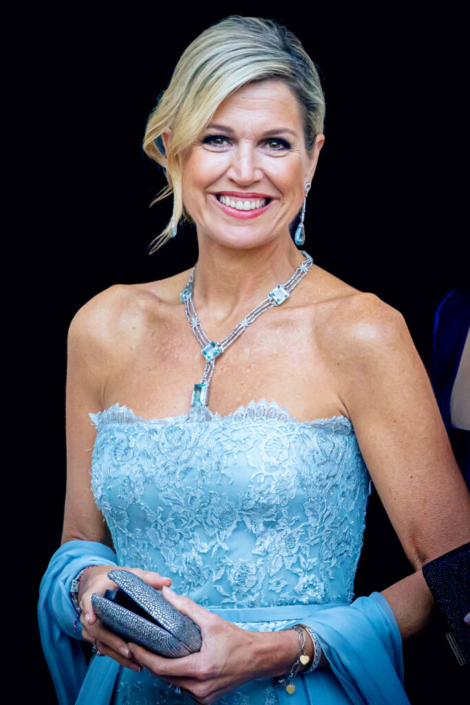 Queen Maxima in a Valentino Lace Dress at Royal Gala Dinner