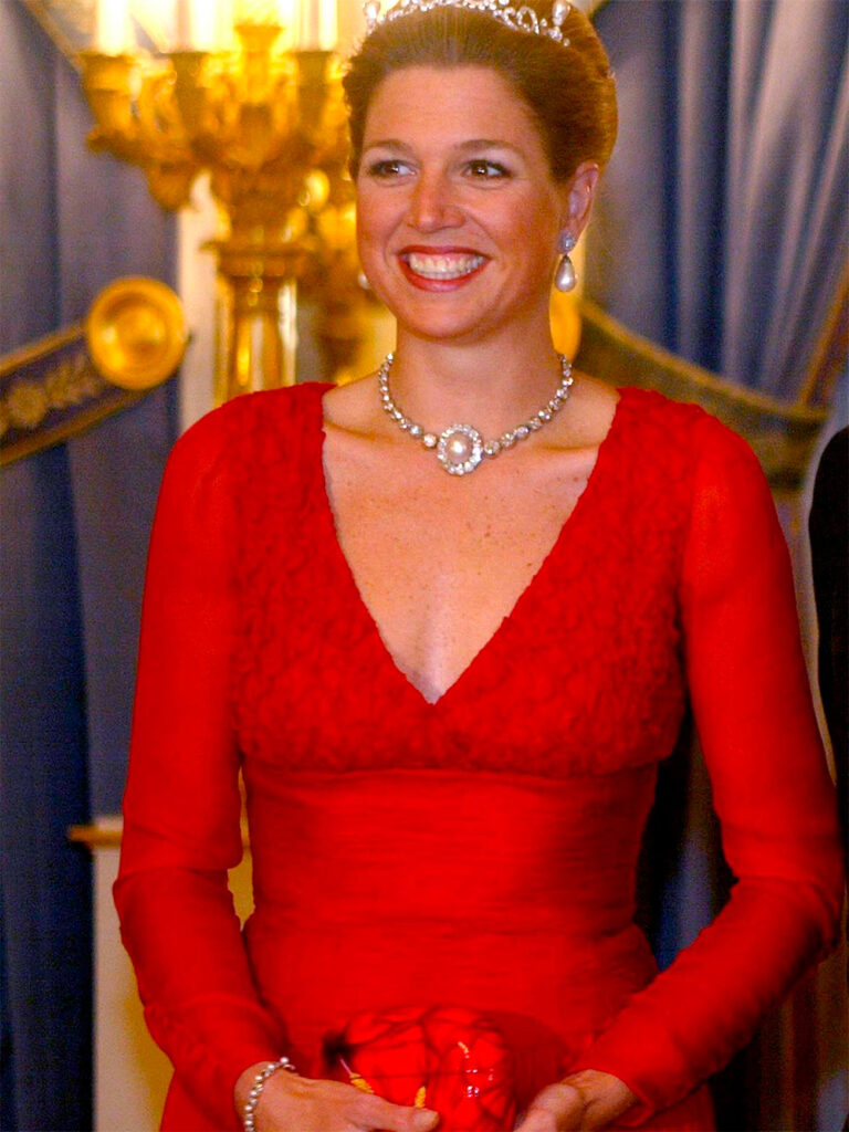 Princess Alexia In Natan's Red Dress On Prince's Day