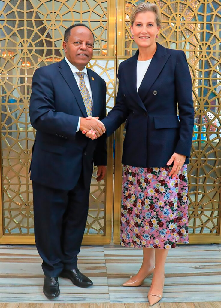 Sophie of Edinburgh in Ethiopia: Max Mara Blazer and Erdem skirt