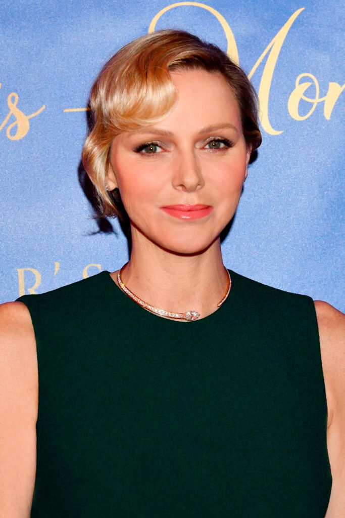 Princess Charlene in Green Gown at the 19th Christmas Ball