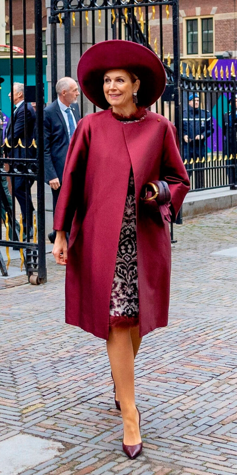Queen Maxima in Paisley Print dress by Natan