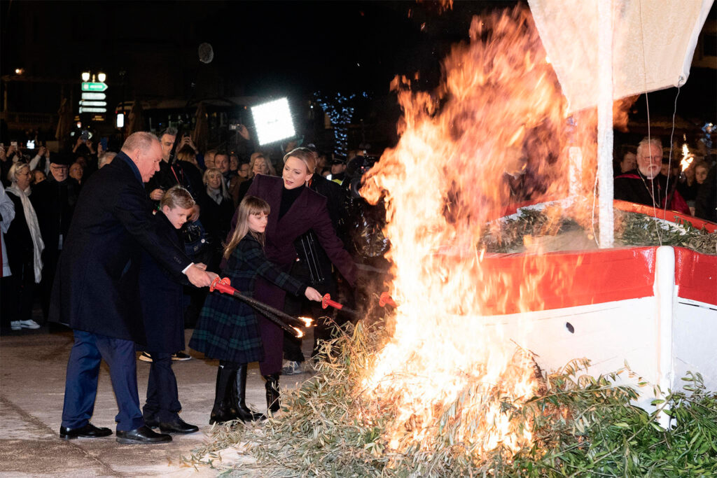 Princess Charlene and Gabriella in Saint Dévote Celebration