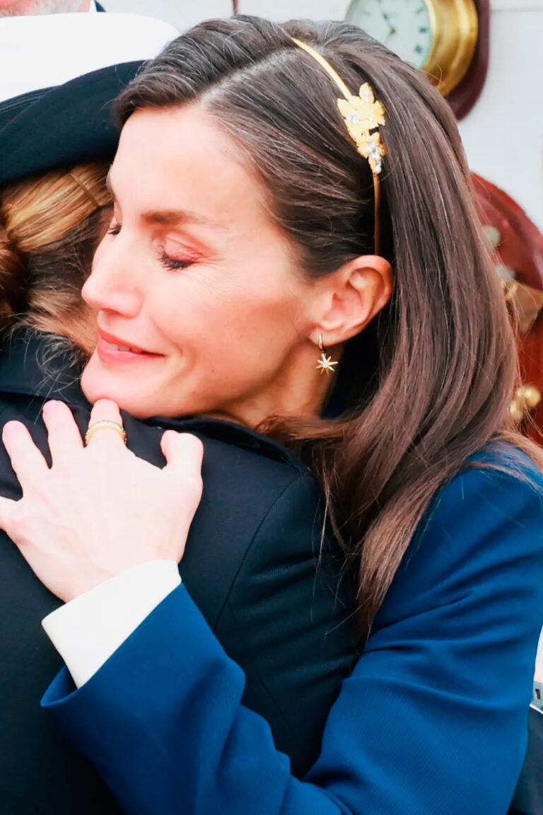 Queen Letizia in Blue Suit at Leonor's Farewell Ceremony