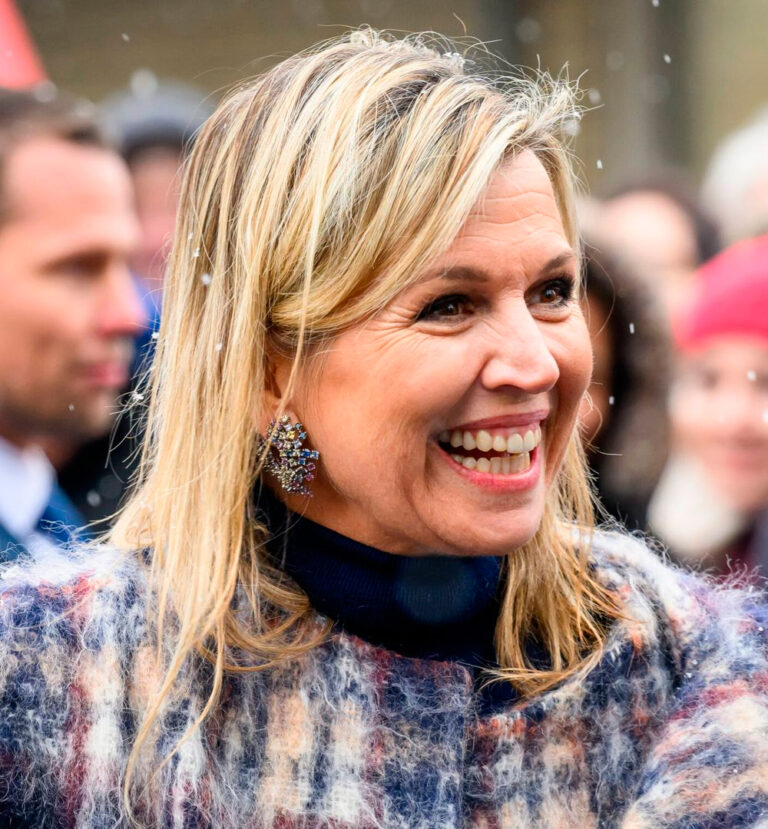 Queen Maxima's Bold Winter Outfit in Emmen