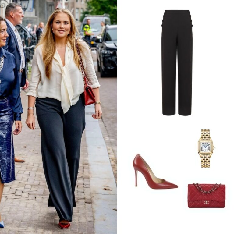 Princess Amalia’s Fashion at Luncheon With Amsterdam Mayor