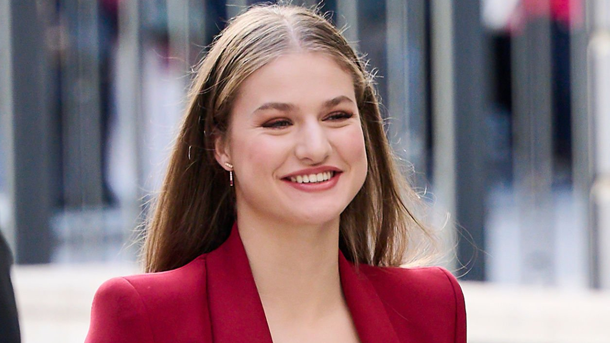 Princess Leonor in a Burgundy Suit at the Golden Fleece ceremony