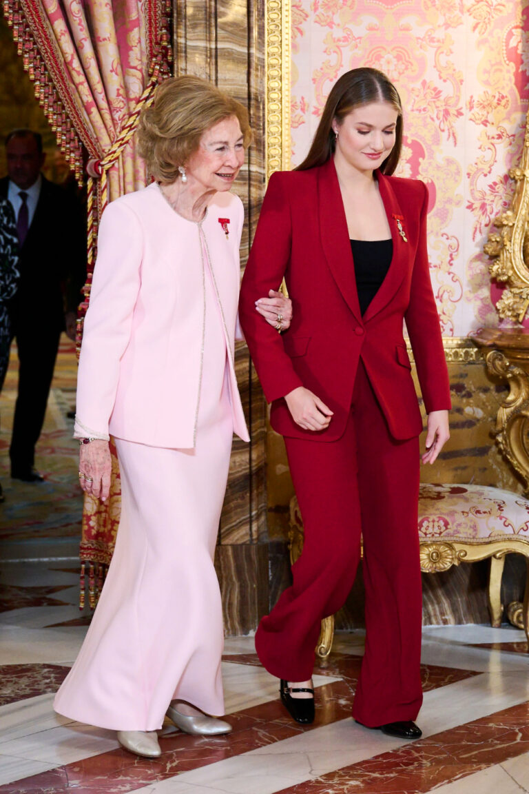 Princess Leonor in a Burgundy Suit at the Golden Fleece ceremony